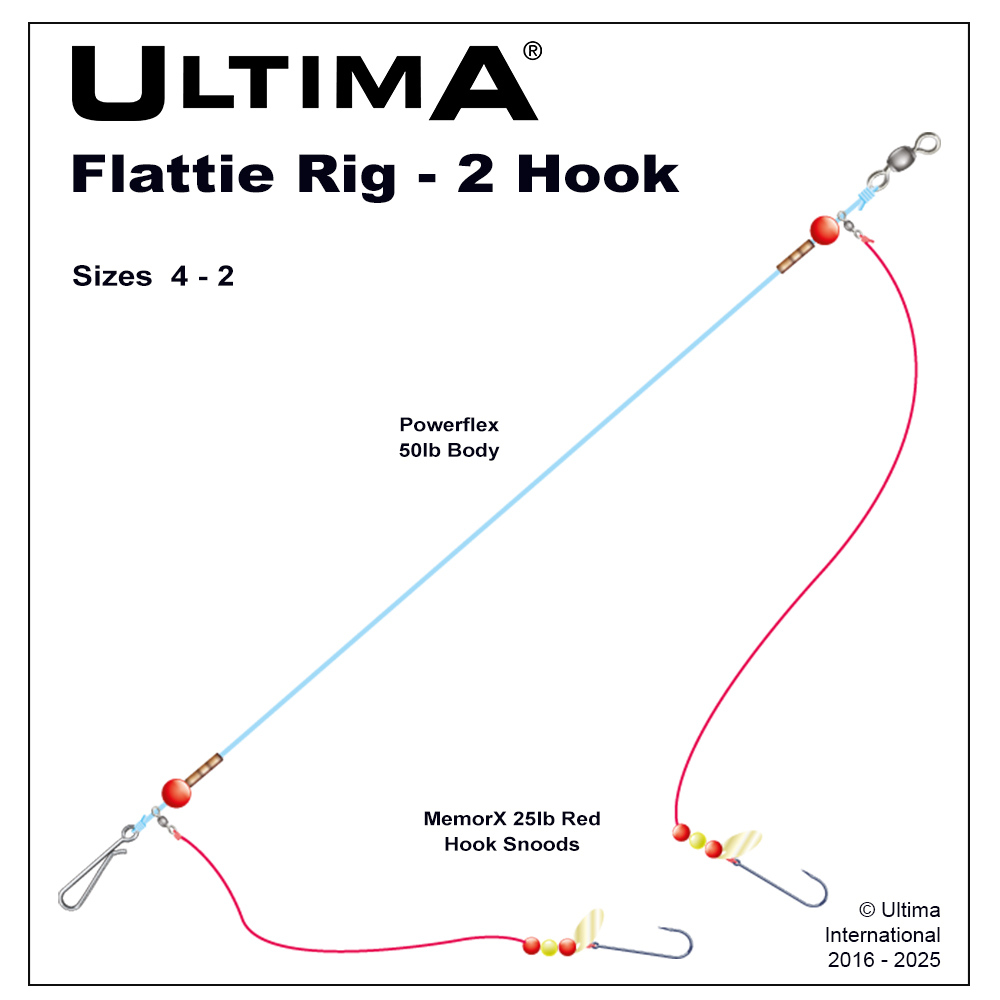 Ultima 2 Hook Flattie Rig - Veals Mail Order